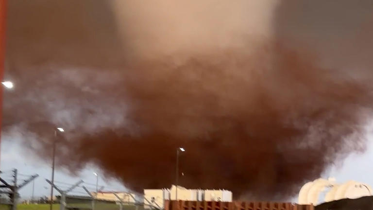 Watch tornado rip through Vance Air Force Base in Enid, Oklahoma