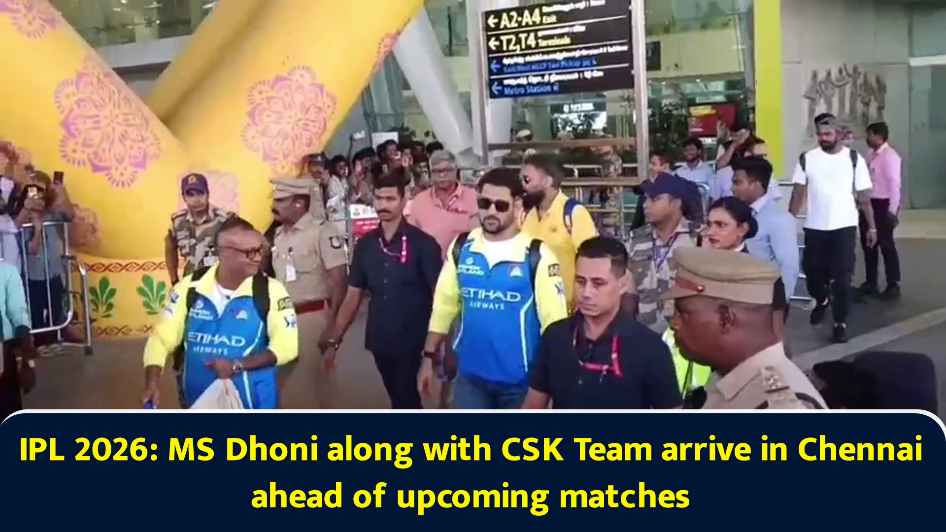 IPL 2026: MS Dhoni along with CSK Team arrive in Chennai ahead of ...