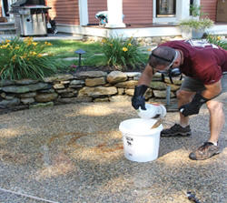 How to clean rust off concrete