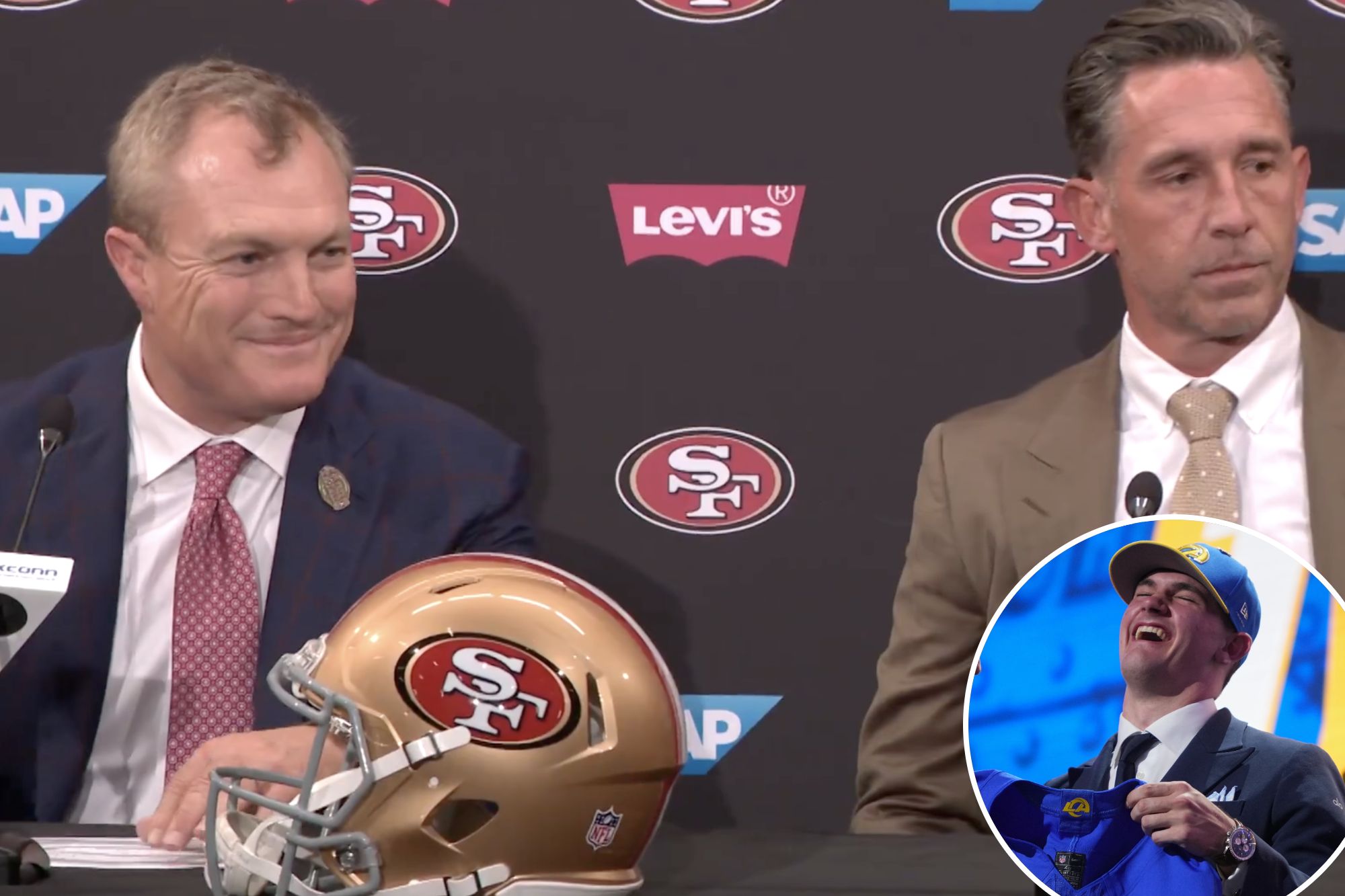 Smiling 49ers GM John Lynch has eye-opening response to Rams drafting ...