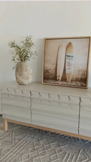 Mid century modern furniture flip with plaster art finish