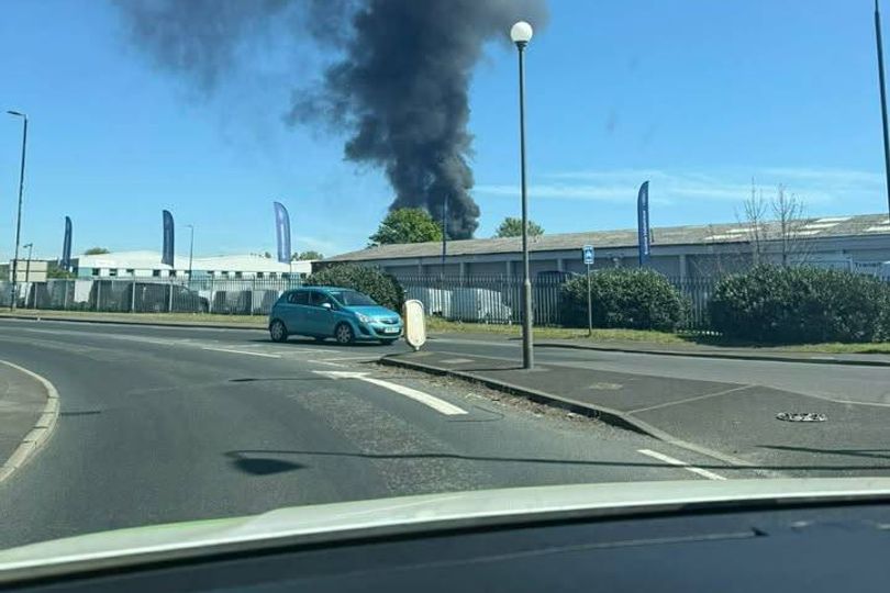 'Explosions' heard as thick plumes of smoke billow near Trafford Centre