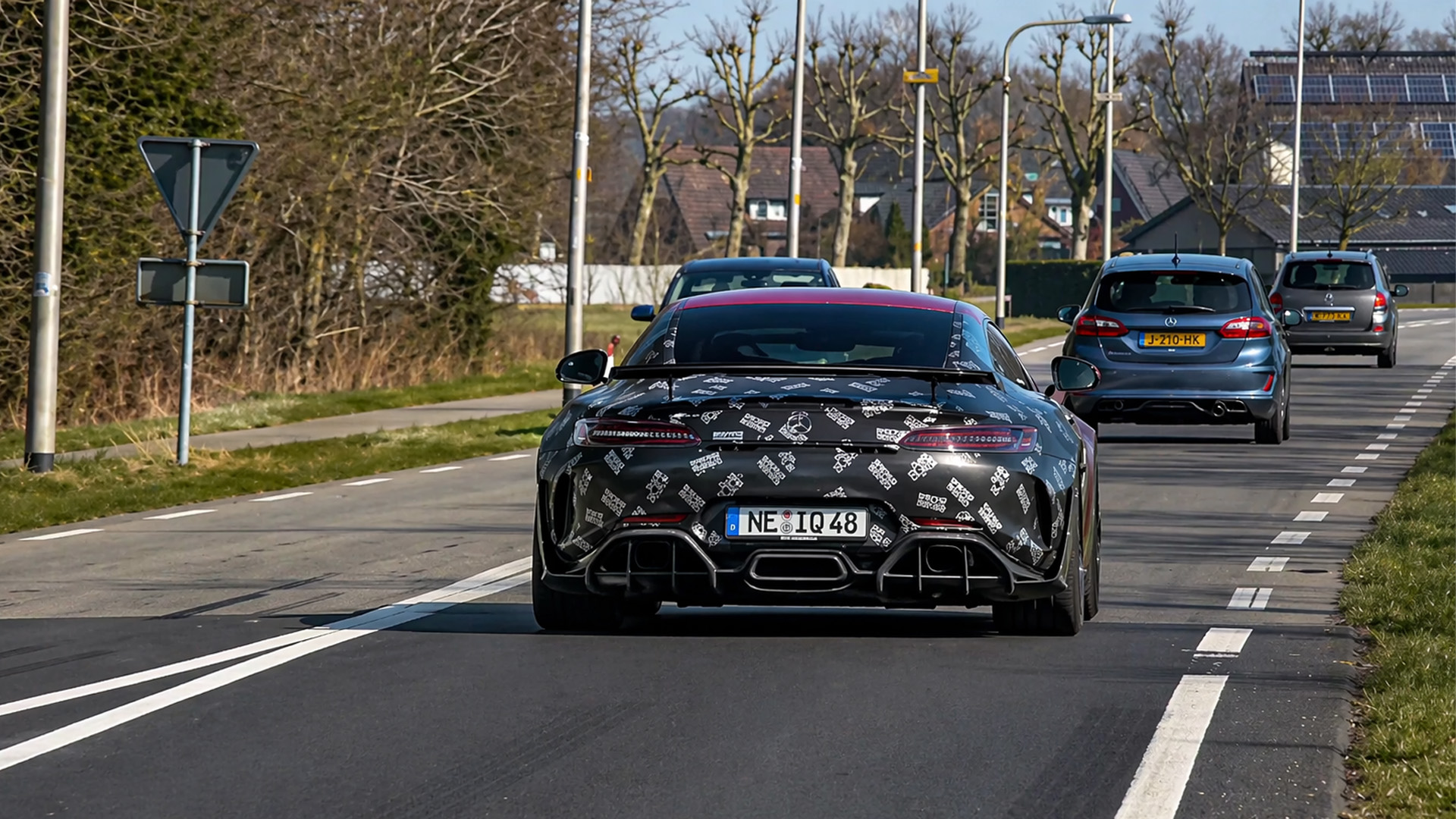 Unique design Mercedes-AMG GT goes full speed on public road