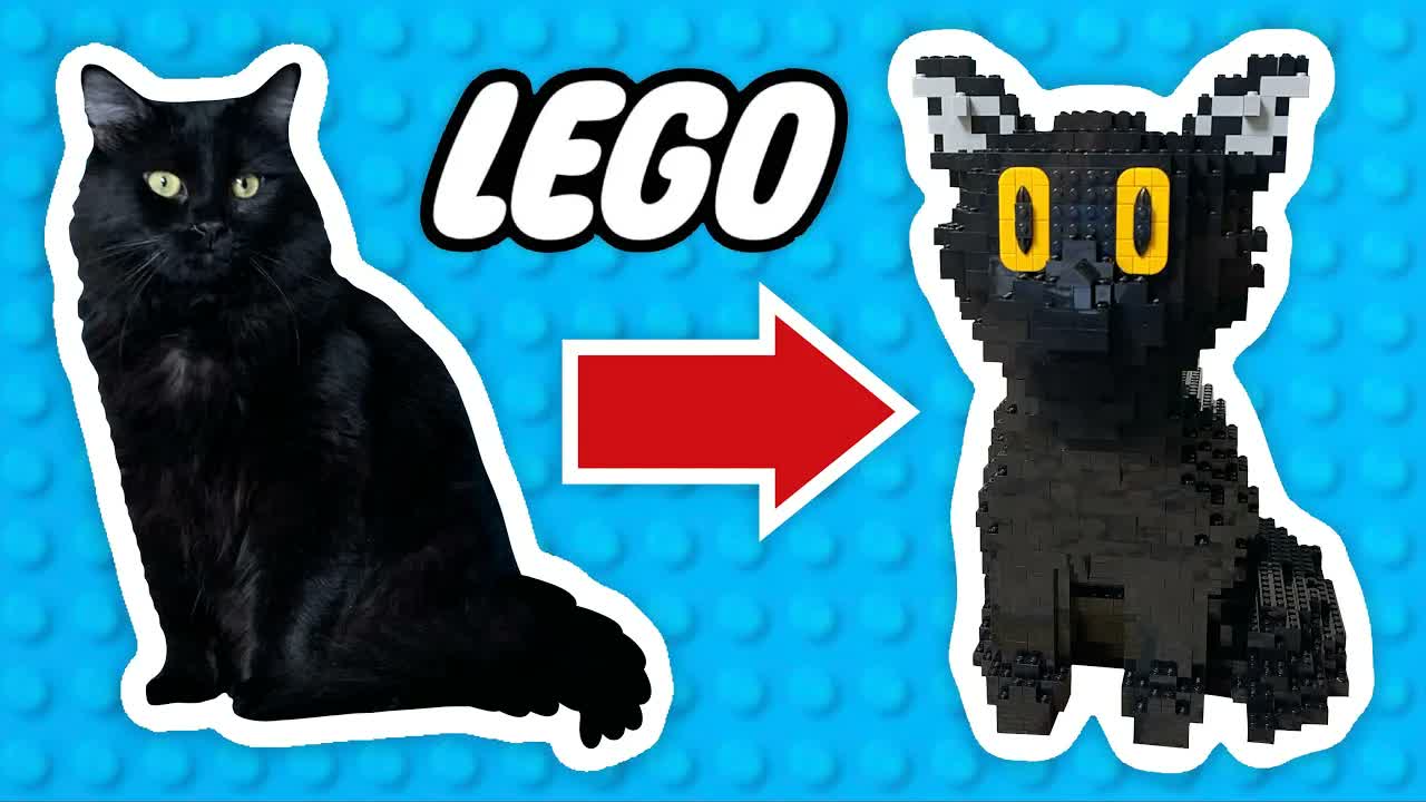 I built a life-size LEGO cat