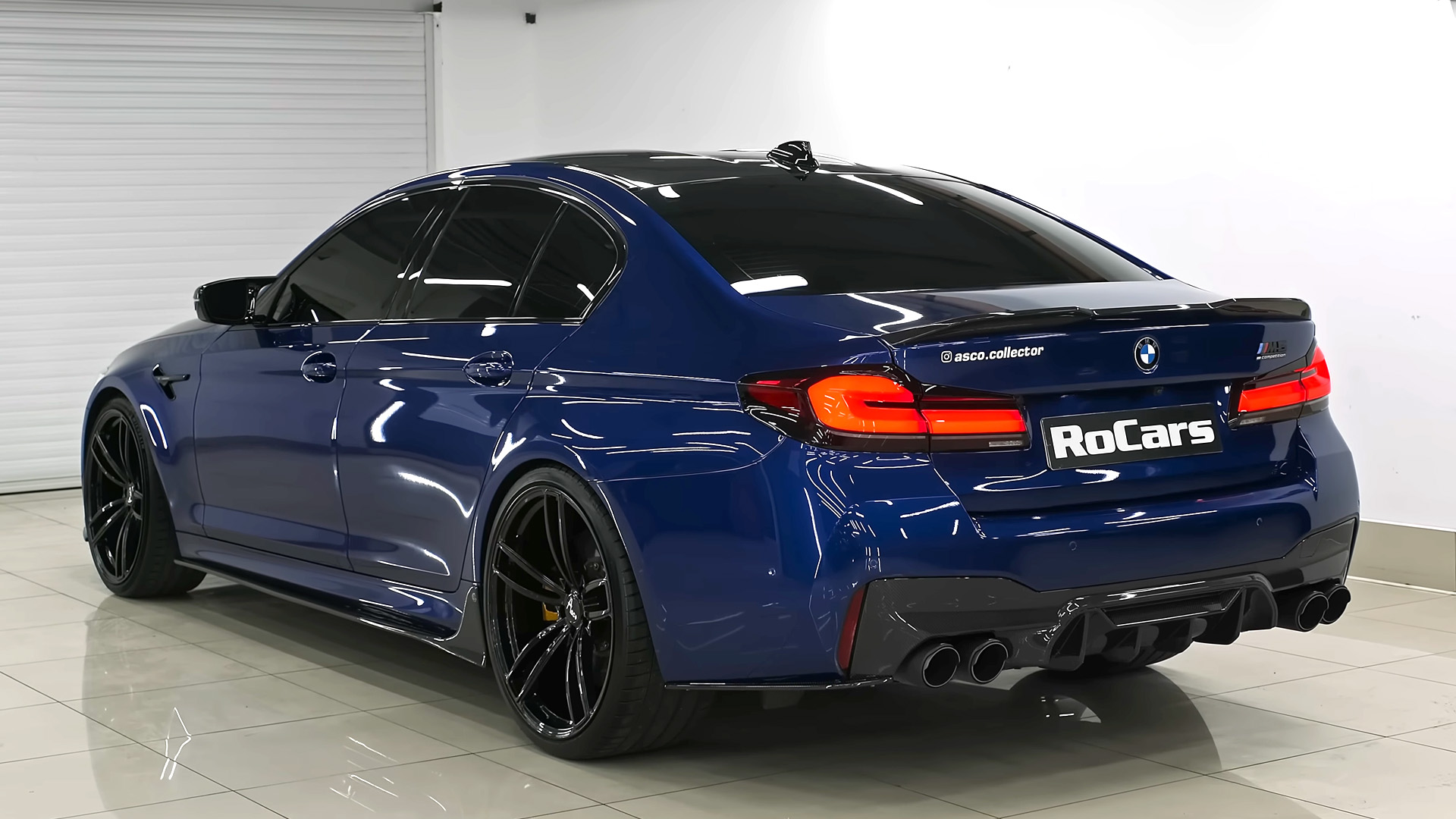 BMW M5 competition detailed look with loud custom exhaust