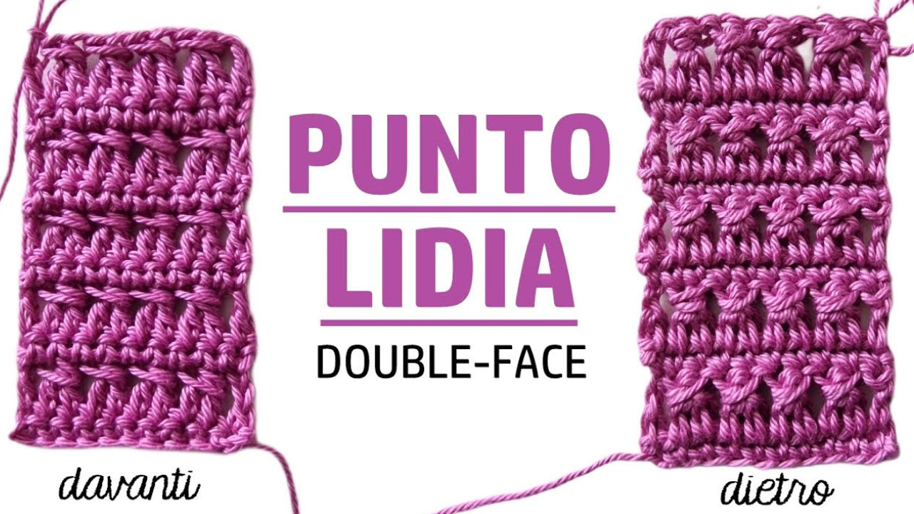 Uncinetto facile punto Lidia double face tutorial