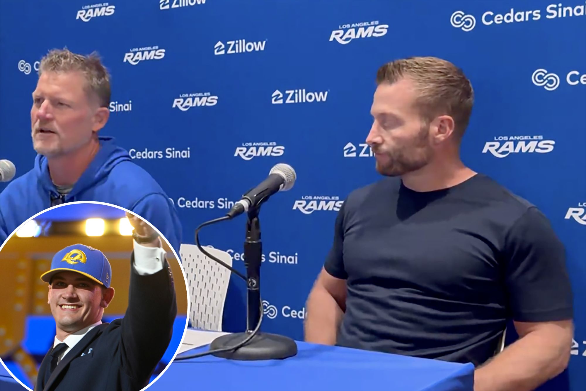 Rams coach Sean McVay goes viral after appearing miserable in NFL draft ...