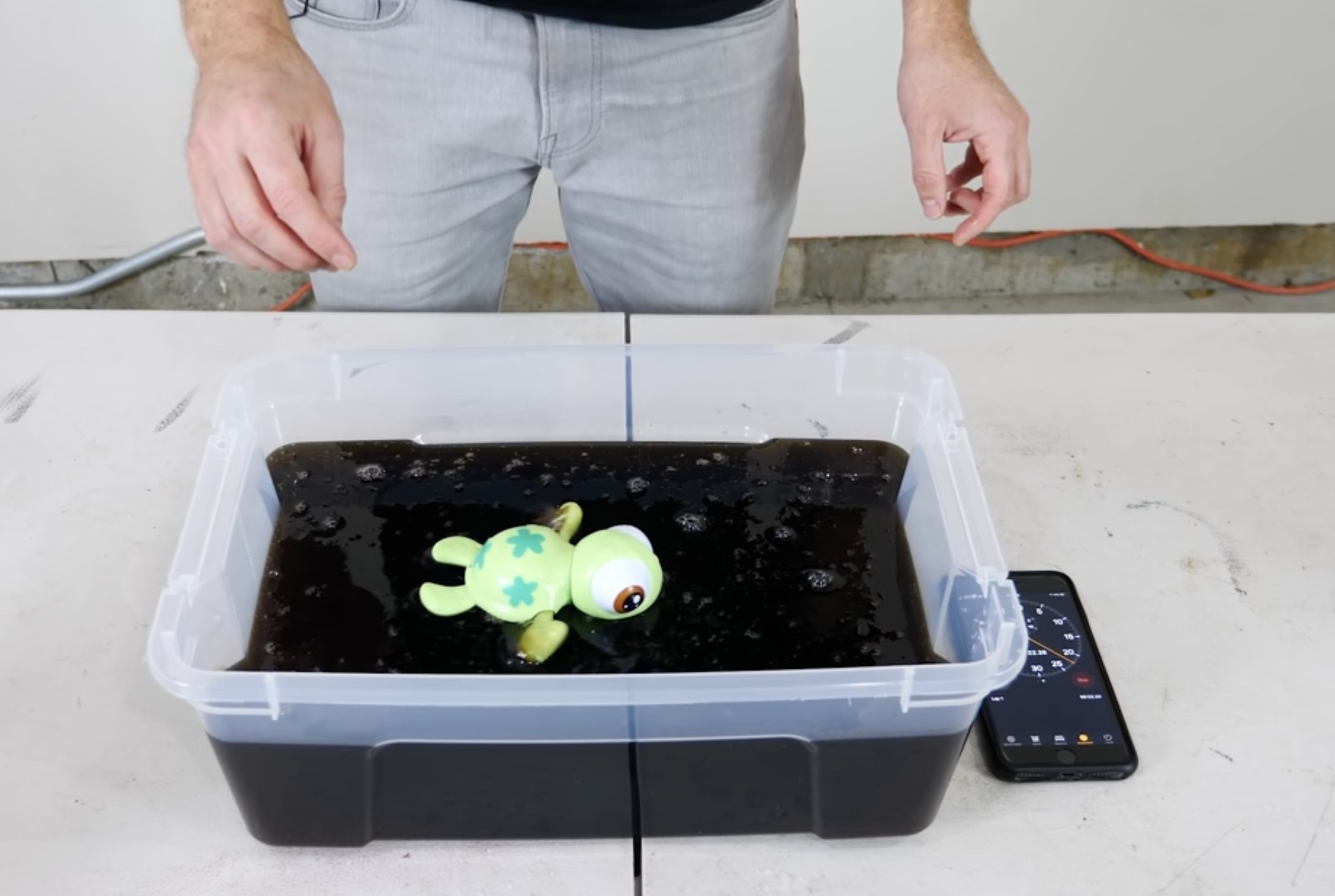 Swimming in syrup vs. water