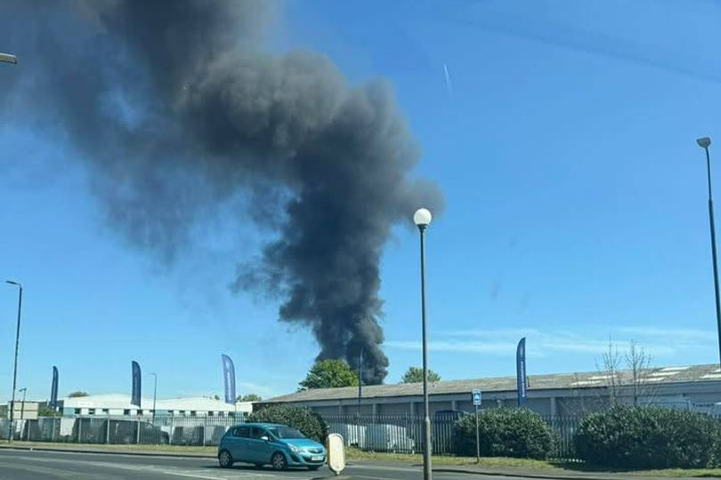 Explosions heard as Manchester fire breaks out near Trafford Centre