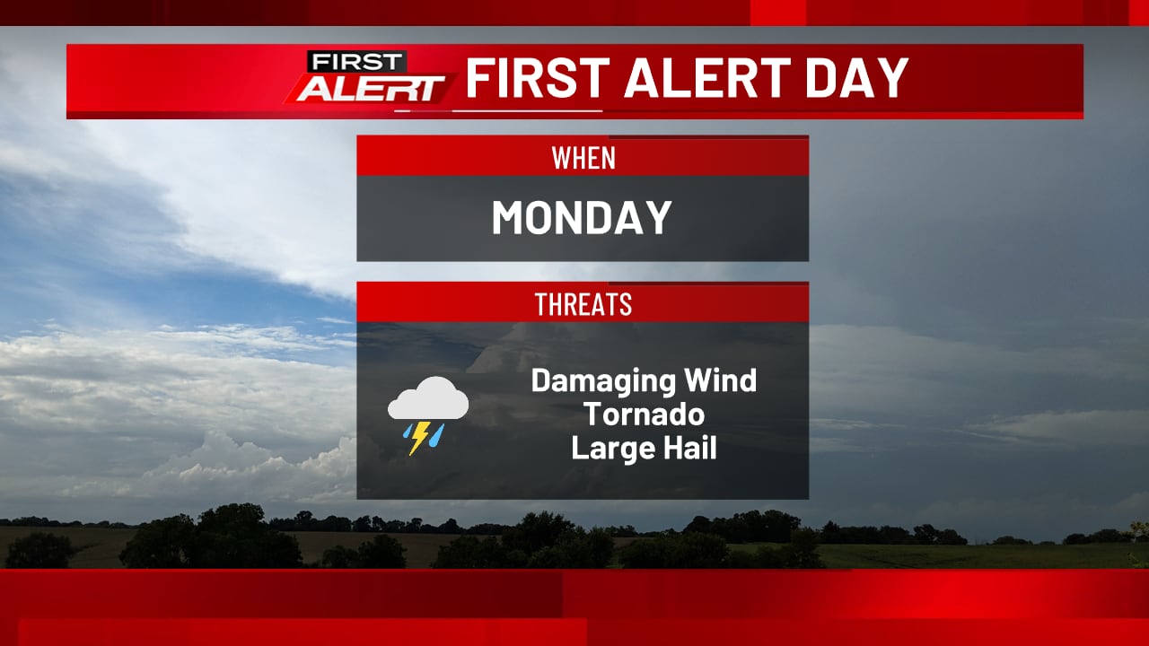 First alert day issued for Monday