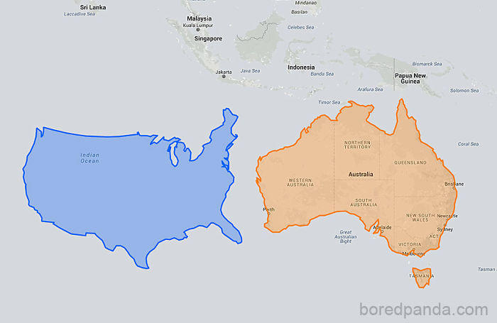 30 real world maps that show the true size of countries