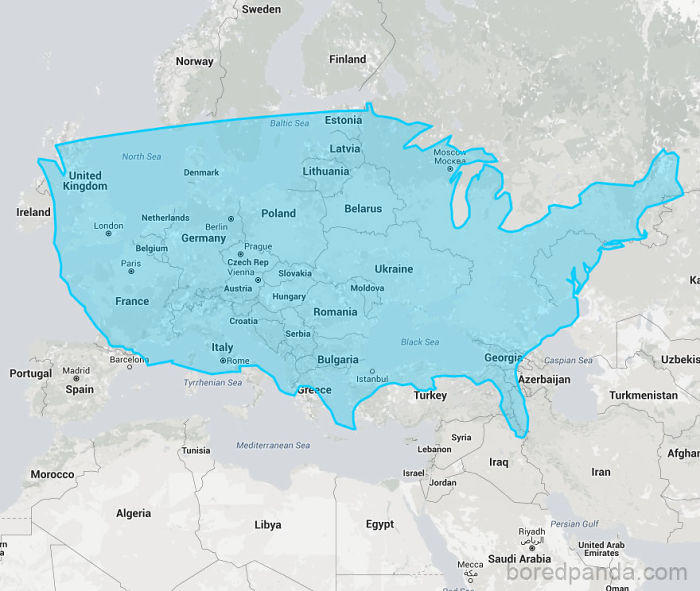 30 real world maps that show the true size of countries