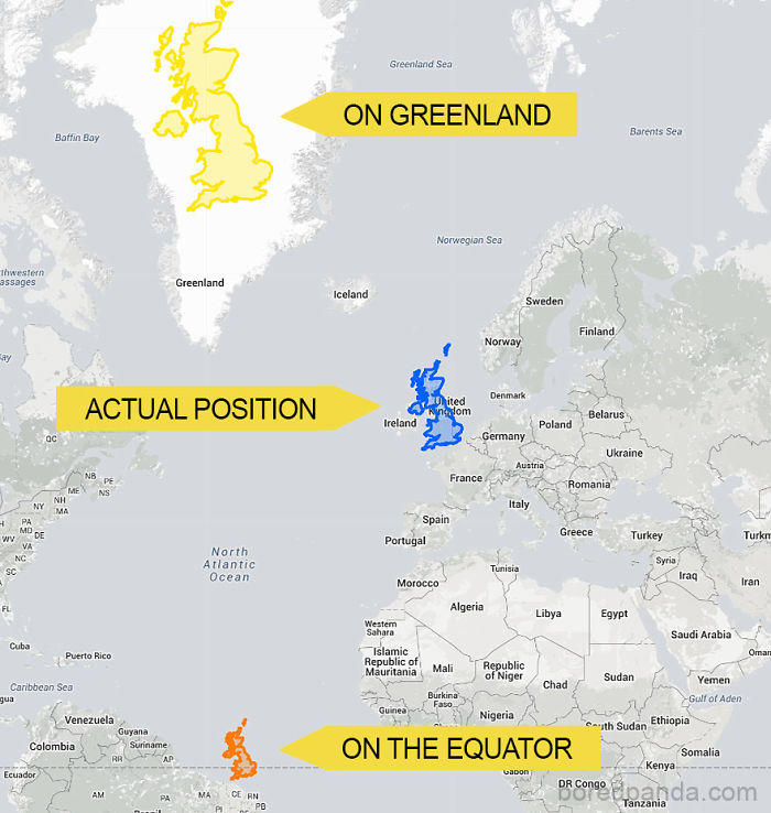 30 real world maps that show the true size of countries
