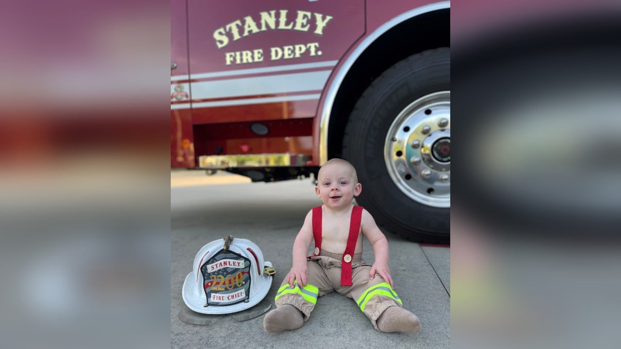 Stanley firefighters develop bond with family after delivering baby boy