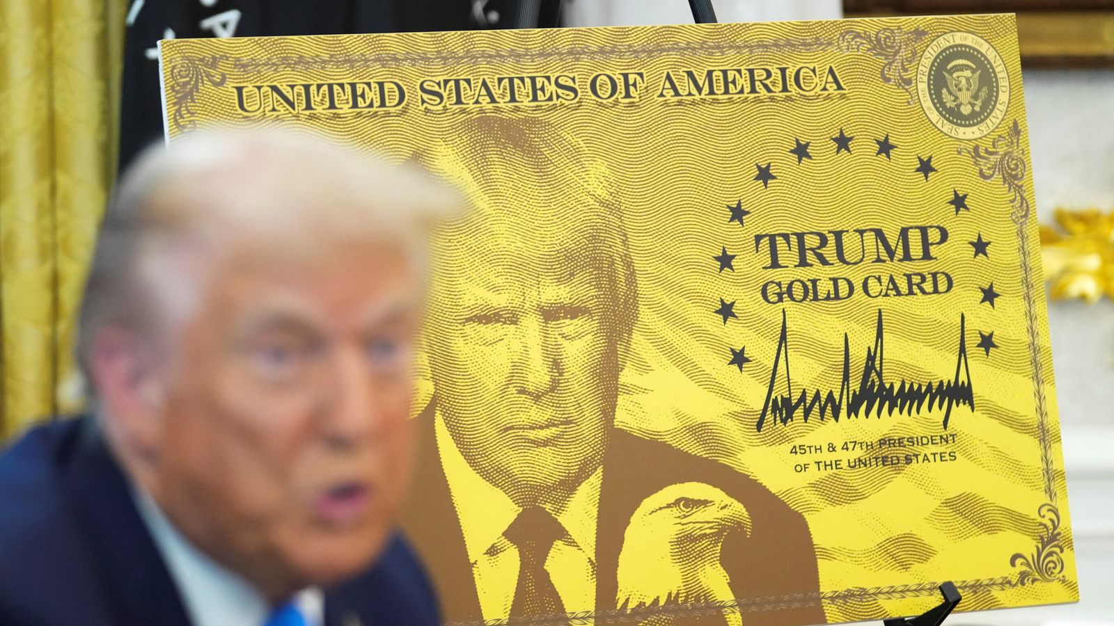 Only one application for Trump's $1m gold card approved since its launch
