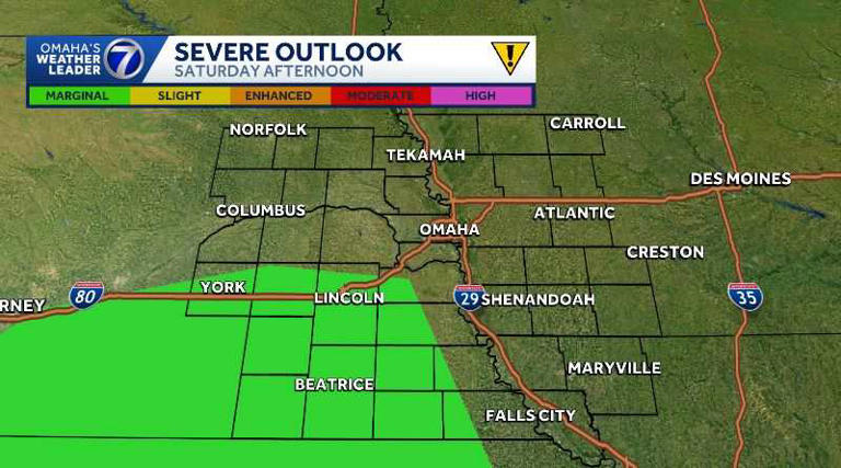 Omaha weather: Chance for strong storms Saturday and Sunday