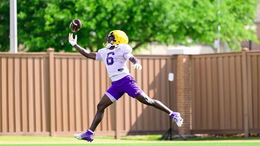 Spring camp buzz: How this LSU football wide receiver is quickly ...