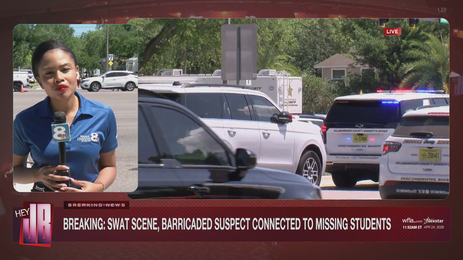Barricaded subject linked to missing USF students investigation in custody