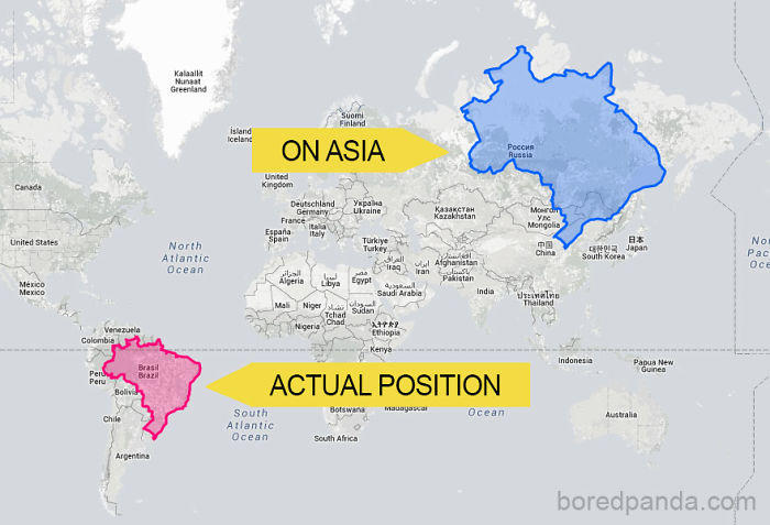 30 real world maps that show the true size of countries