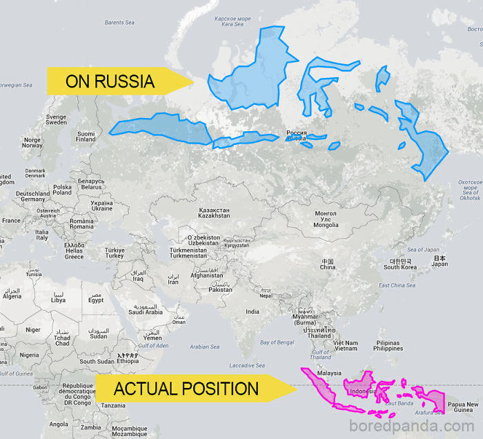 30 real world maps that show the true size of countries