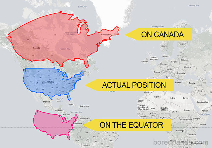 30 real world maps that show the true size of countries