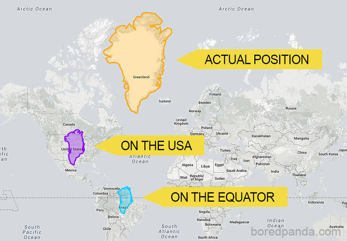 30 real world maps that show the true size of countries