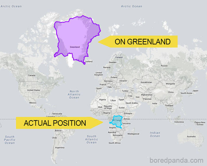 30 real world maps that show the true size of countries
