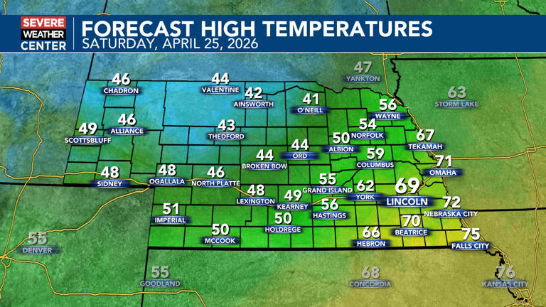 Storm chances by Saturday evening; threat of severe weather across ...