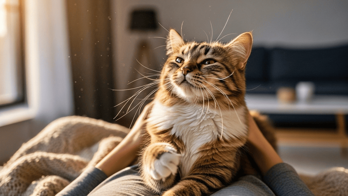 What your cat really feels when it kneads you with its paws, according ...