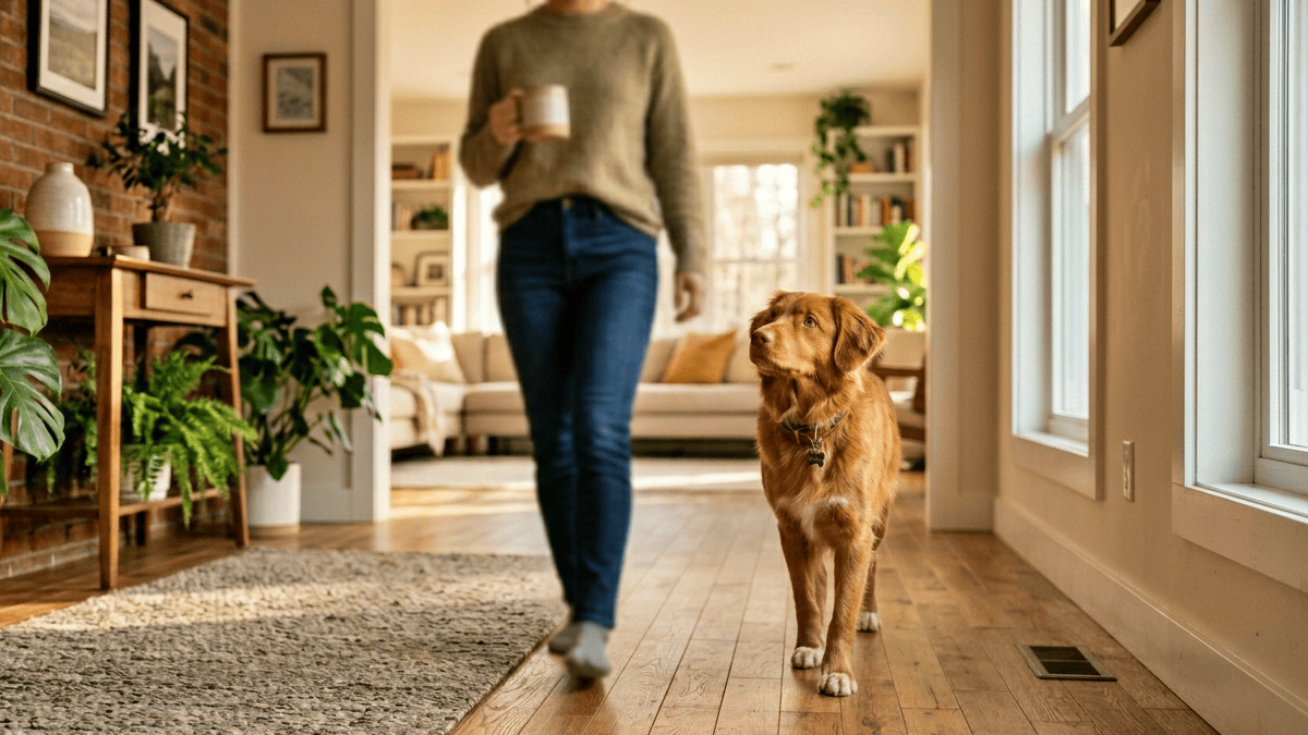 9 reasons your dog follows you to the bathroom, kitchen, and bedroom