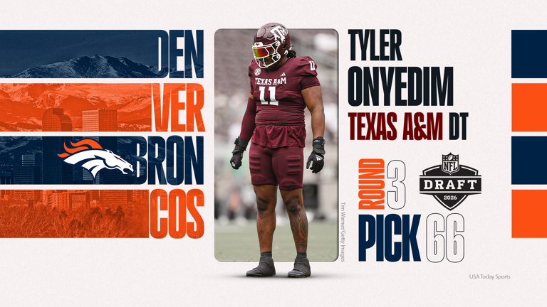 Broncos select DL Tyler Onyedim in third round of NFL draft