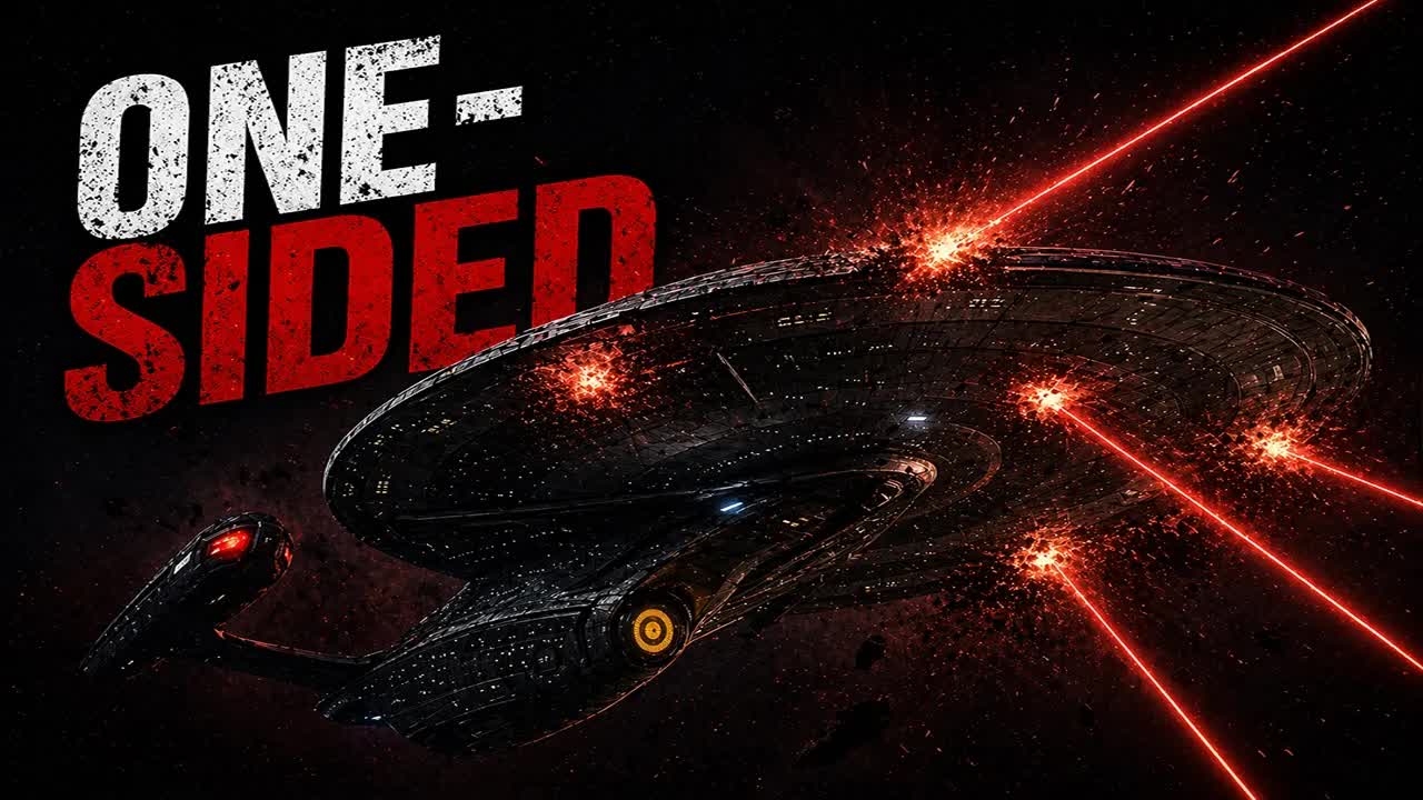 The Enterprise-E didn’t beat the Scimitar… it survived it