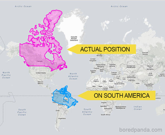 30 real world maps that show the true size of countries