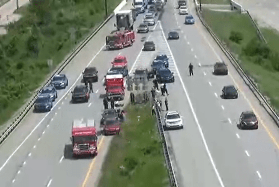 One injured in I-64W motorcycle crash in Charleston