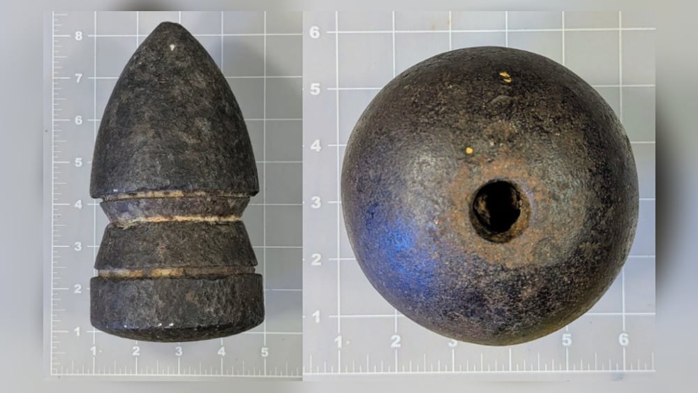 Civil War-era cannonball, projectile found in Butler County