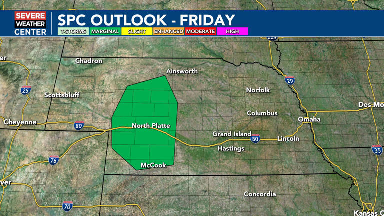 Storm chances by Saturday evening; threat of severe weather across ...