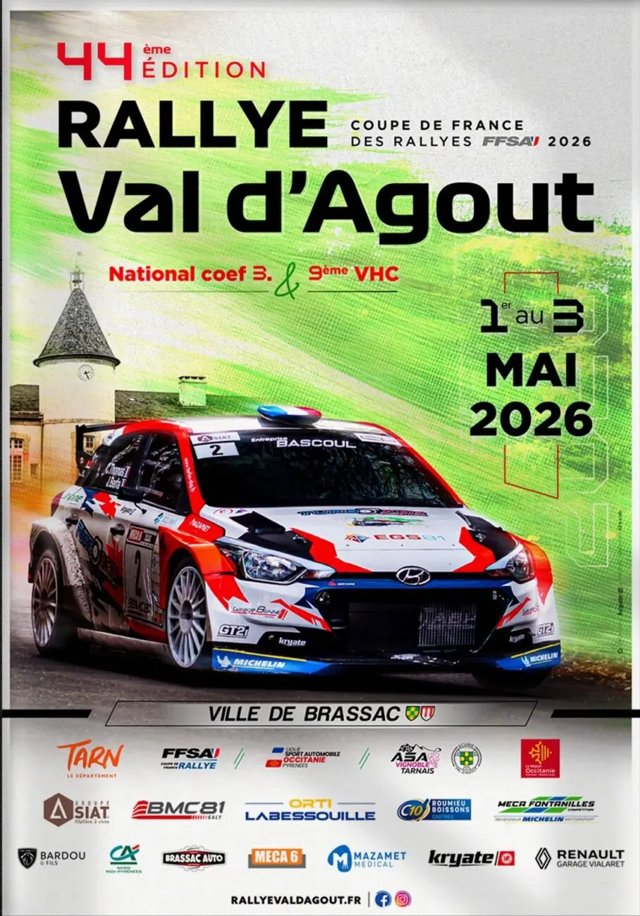 Liste des engagés Rallye Val d’Agout 2026