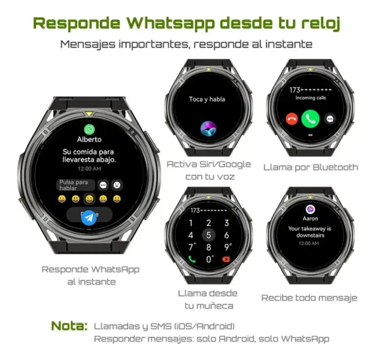 Smartwatch deportivo Cubot GT5 de alta resistencia IP69 para 50m bajo ...