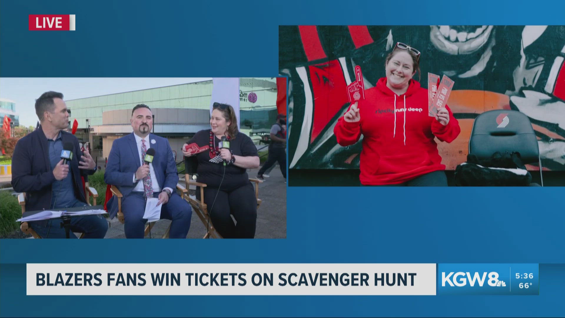 Blazers fan wins tickets to playoff game in scavenger hunt