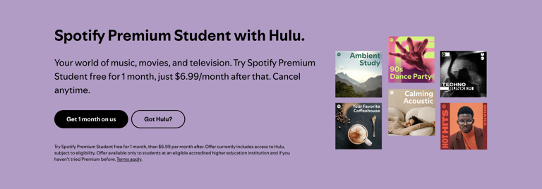 Get Spotify's student discount and Hulu for just $6 a month - here's how