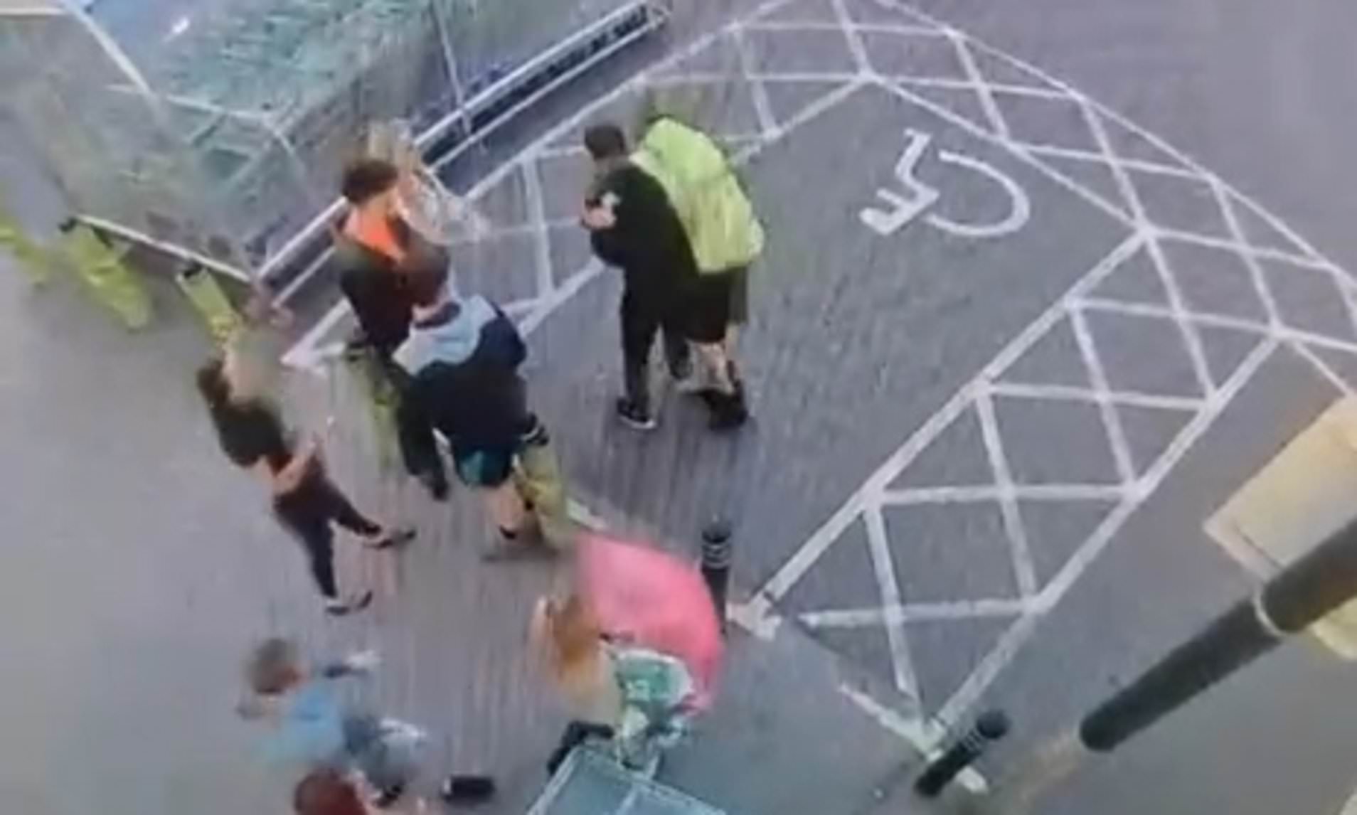 Moment of madness Asda worker wrestles shoplifter to ground in split ...