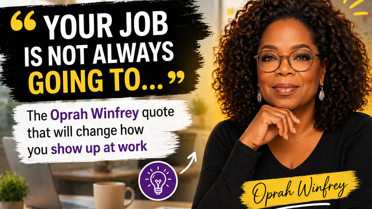 "Your job is not always going to...": The Oprah Winfrey quote that will ...
