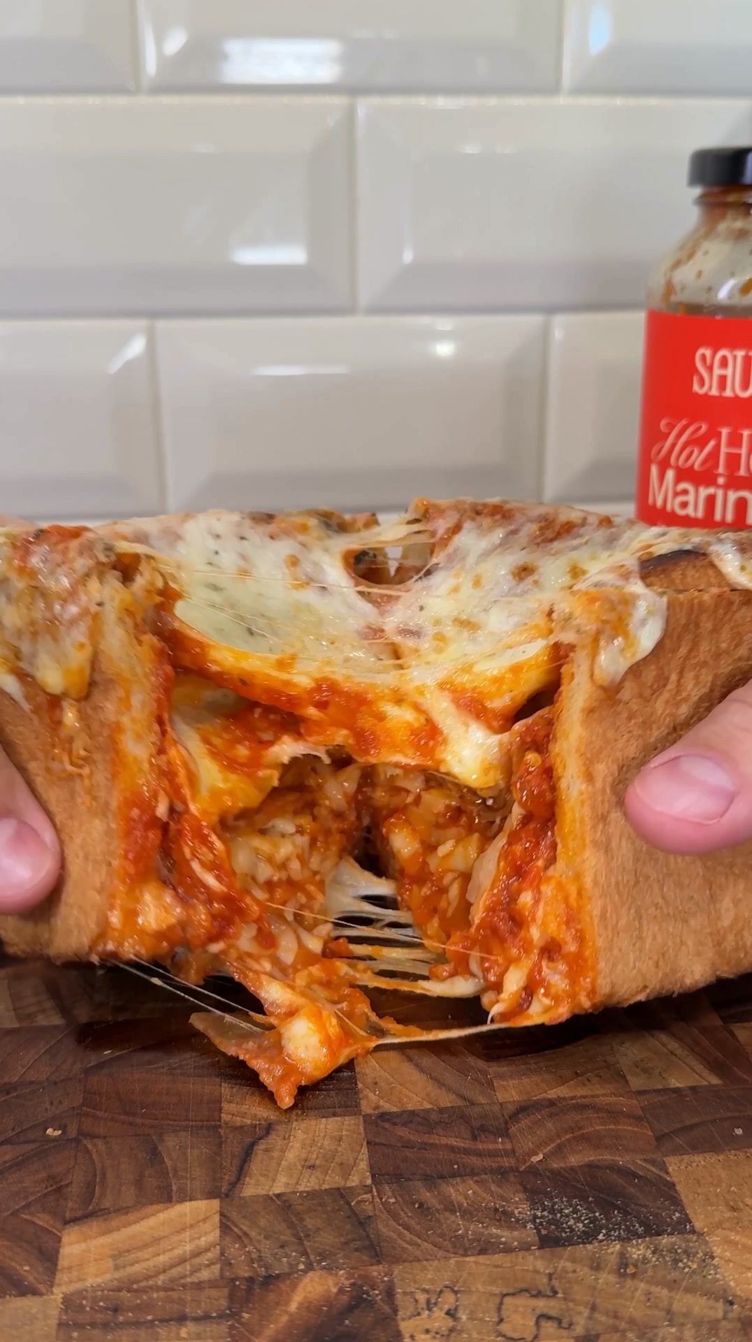 Minecraft inspired pizza build