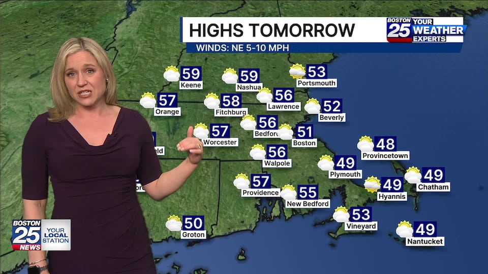 Boston 25 Friday late night weather forecast