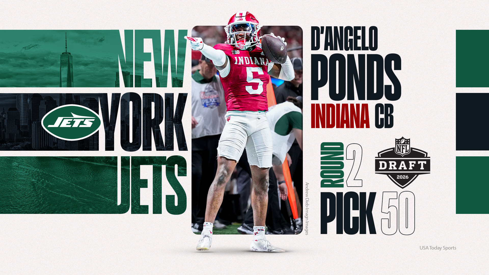 2026 NFL draft: Jets select CB D'Angelo Ponds with No. 50 selection