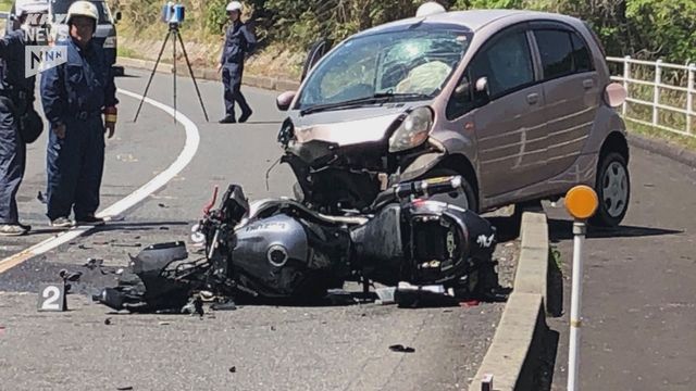 「バイクの人がぐったりしている」と110番通報・大型バイクと車の事故で意識不明の重体（山口・下関市）