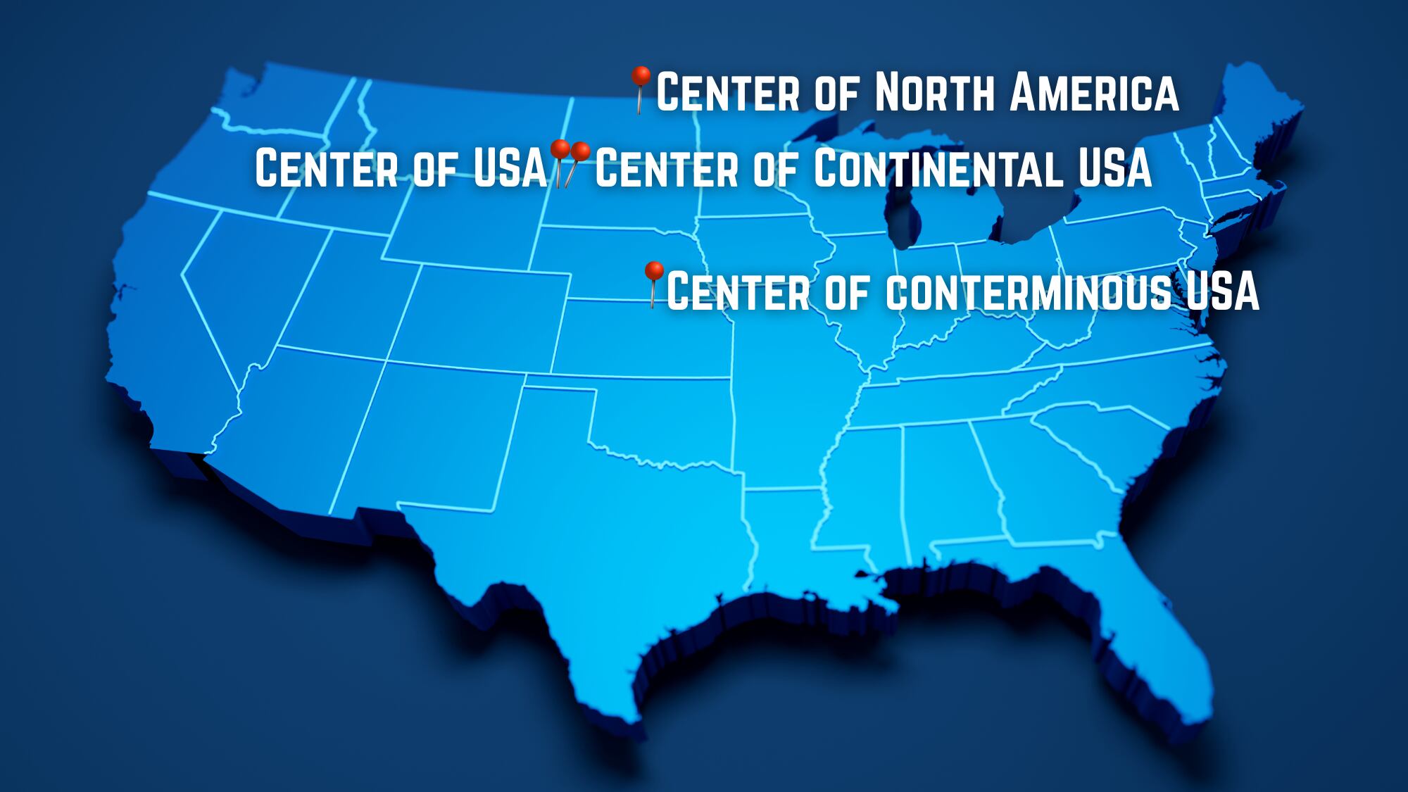 Where is the geographical center of America?