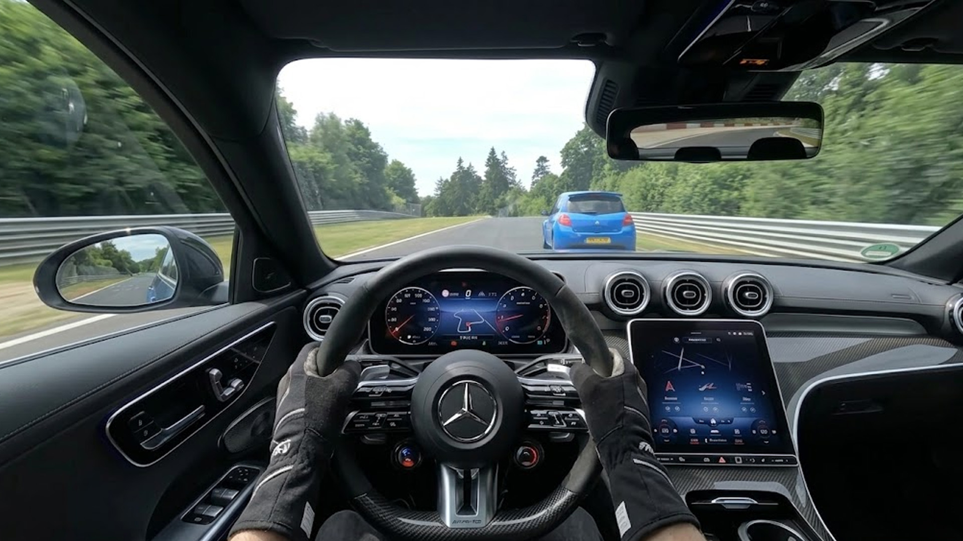 How fast is the AMG C63 performance on track?