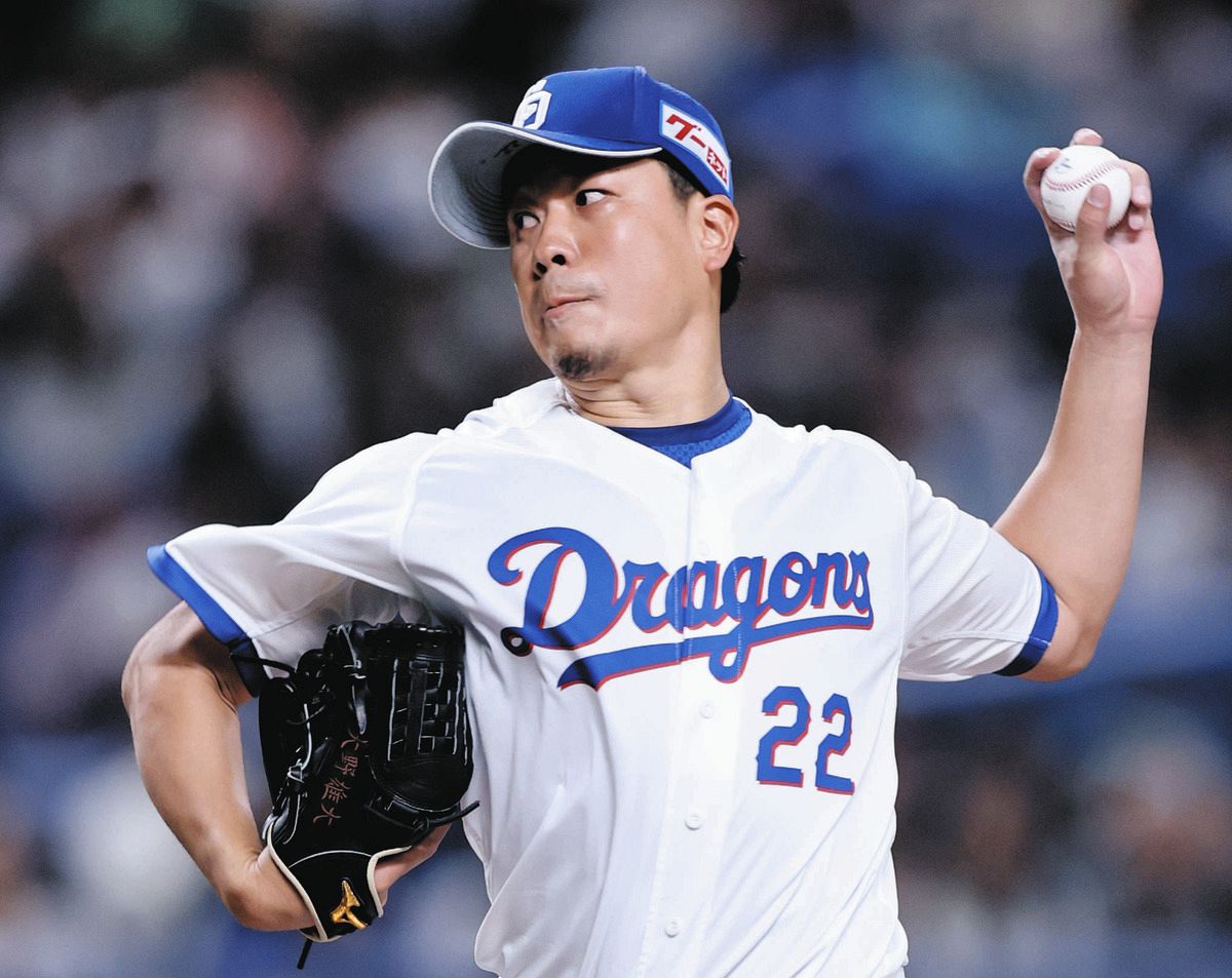 中日・大野雄大、7イニング無失点で99勝目の権利得て降板 二塁を踏ませない96球の好投