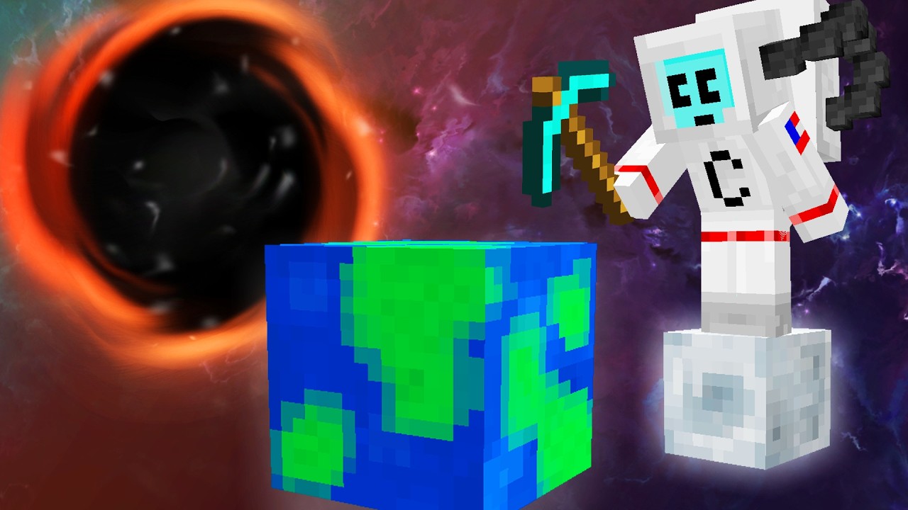 Surviving on a single block floating in deep Minecraft space